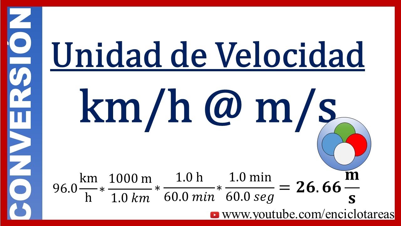 Conversi n De Km h A M s m todo Dif cil YouTube