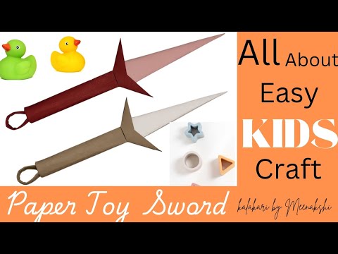 Easy Paper Toy Sword🗡️ | how to make paper Sword Step by Step for kids ...