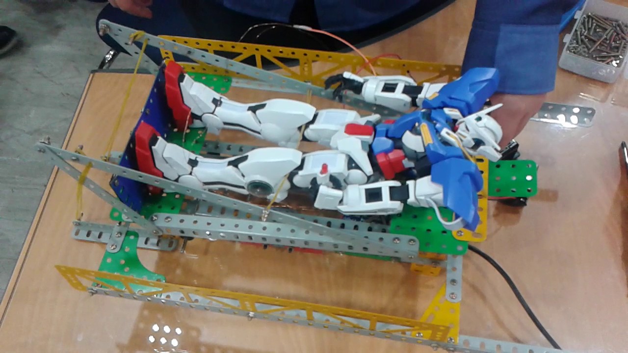 아두이노 + 과학상자 건담 스탠드(korean meccano + arduino gundam stand) - YouTube