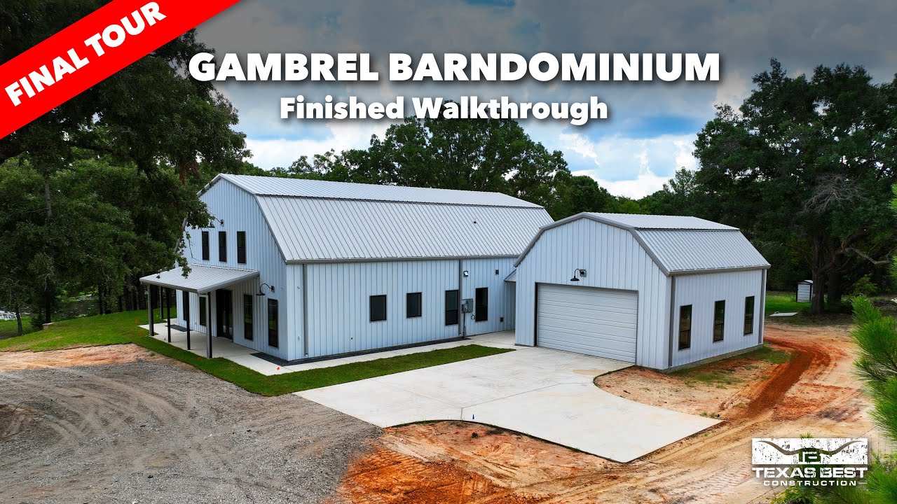 Gambrel Barndominium Home TOUR | Texas Best Construction - YouTube