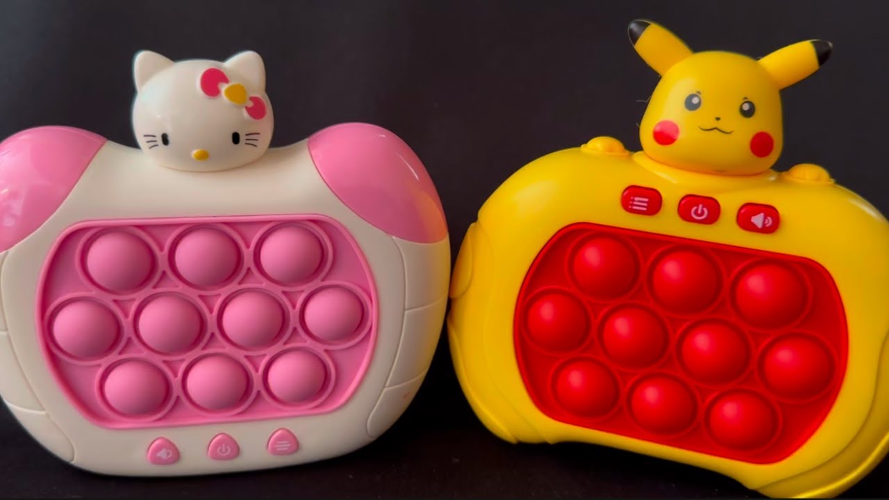 FAST PUSH FIDGET GAME TOYS HELLO KITTY AND PIKACHU - YouTube