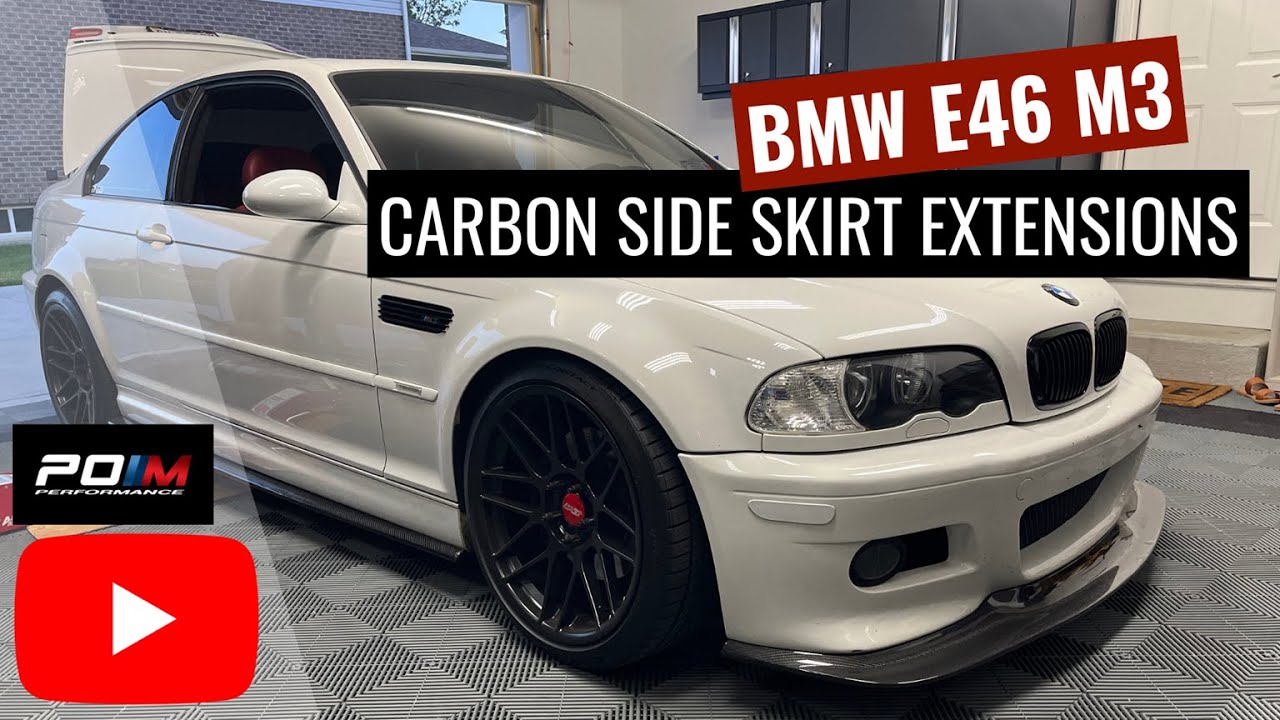 Installing Carbon Fiber Side Skirt Extensions | BMW E46 M3 - YouTube