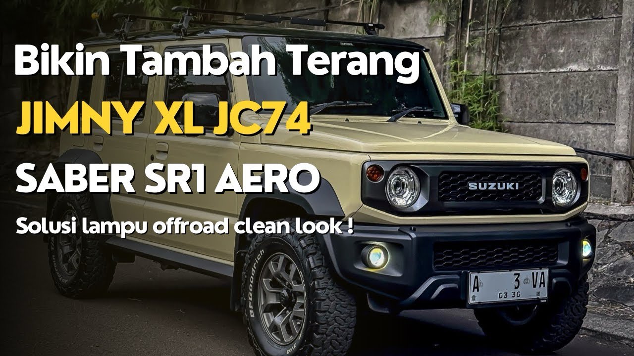 SABER SR1 Aero Jimny 5 Doors | CLEAN LOOK JIMNY OFFROAD LIGHT - YouTube