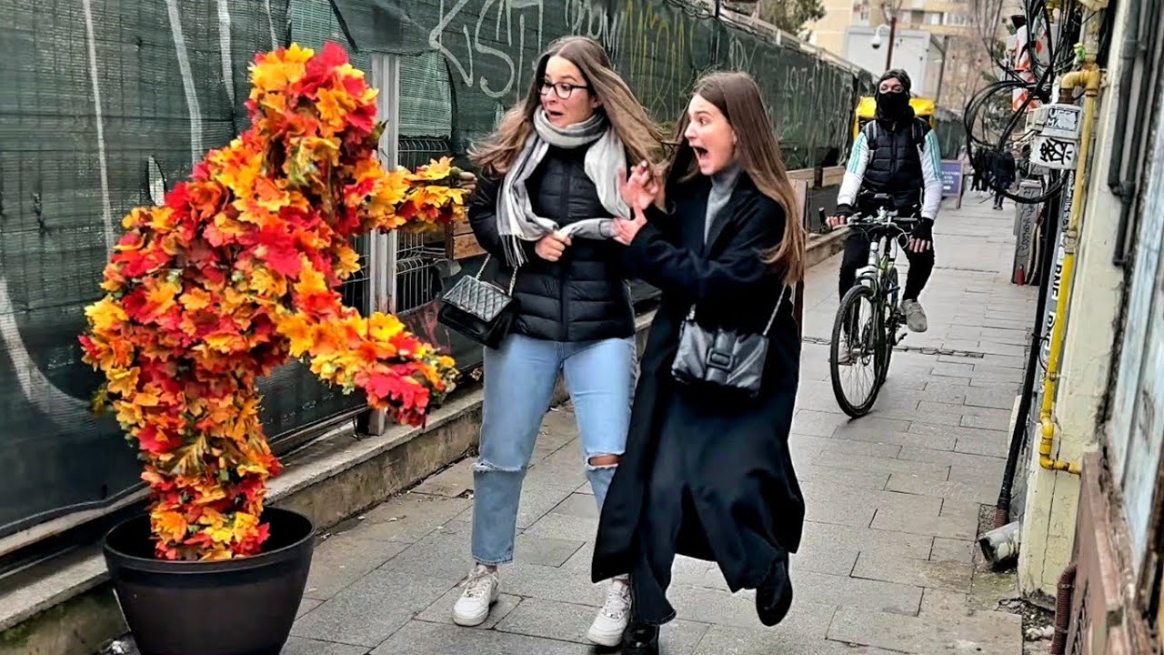 Best of RED BUSHMAN PRANK COMPILATION IN BUCHAREST ROMANIA - YouTube