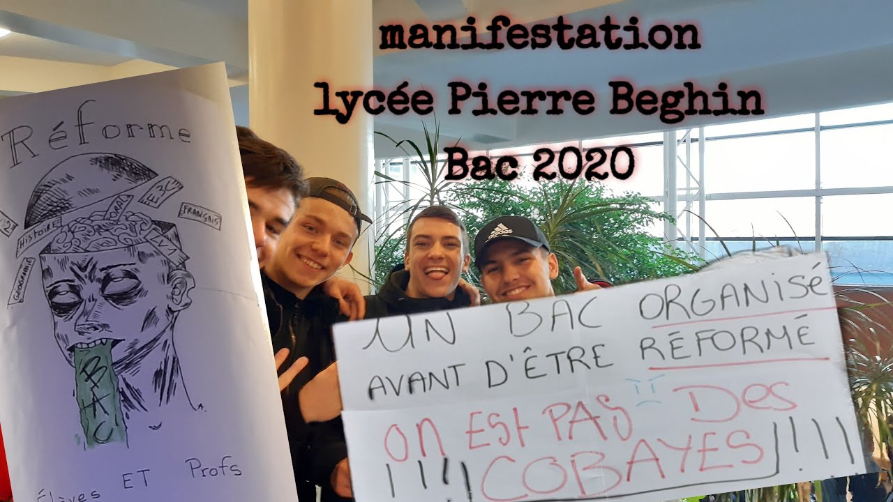 MANIFESTATION CONTRE LES E3C ( Lycée pierre Beghin ) - YouTube