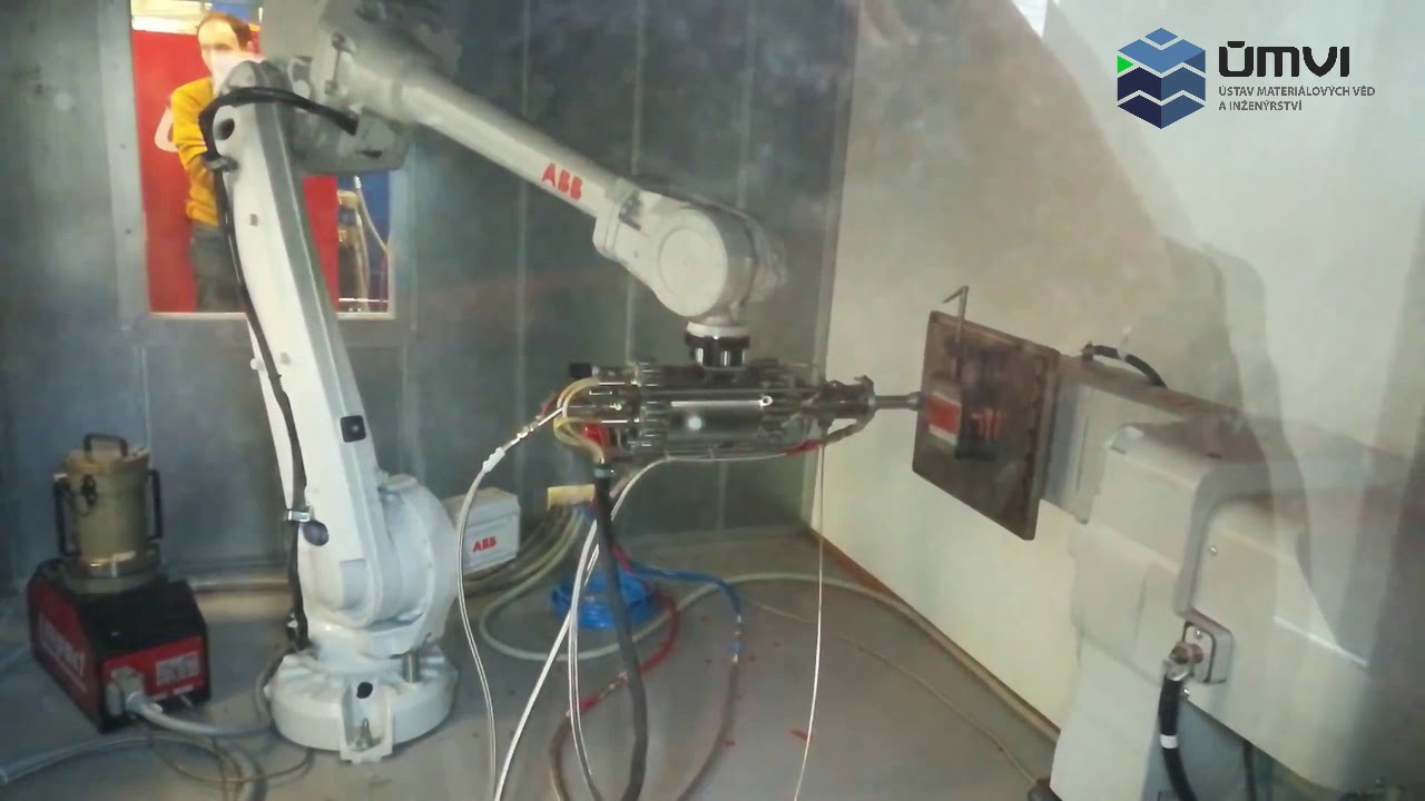 Cold Gas Dynamic Spray - Cu coating - ABB Robot (Cold Spray of copper ...