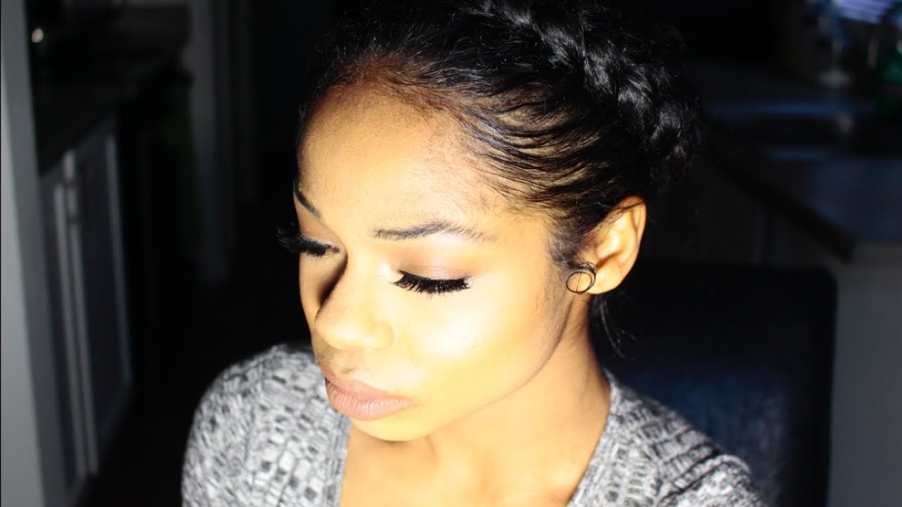 Crown Braid Tutorial on Natural Hair - YouTube