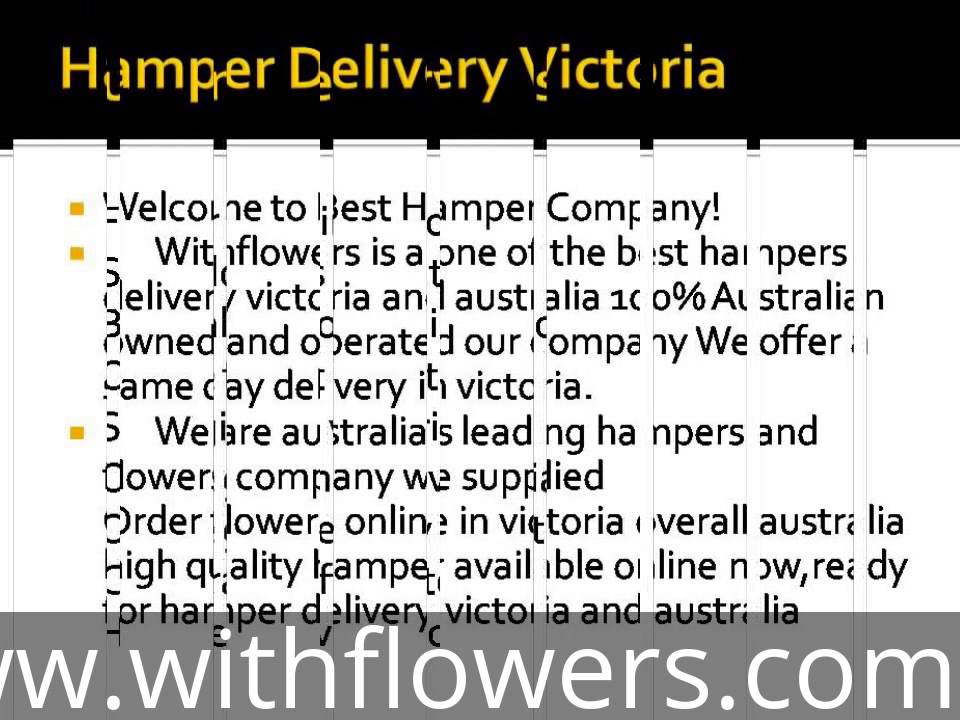 Hamper Delivery Victoria - YouTube
