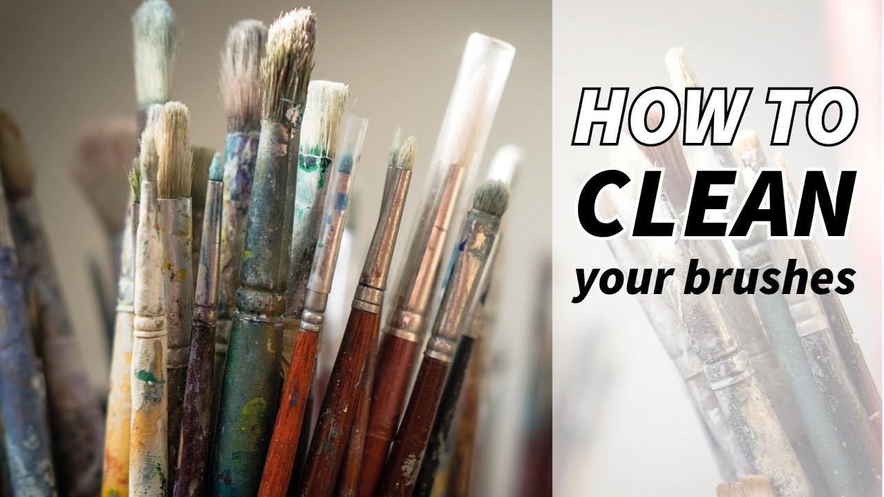 How To CLEAN Your OIL Painting Brushes - YouTube