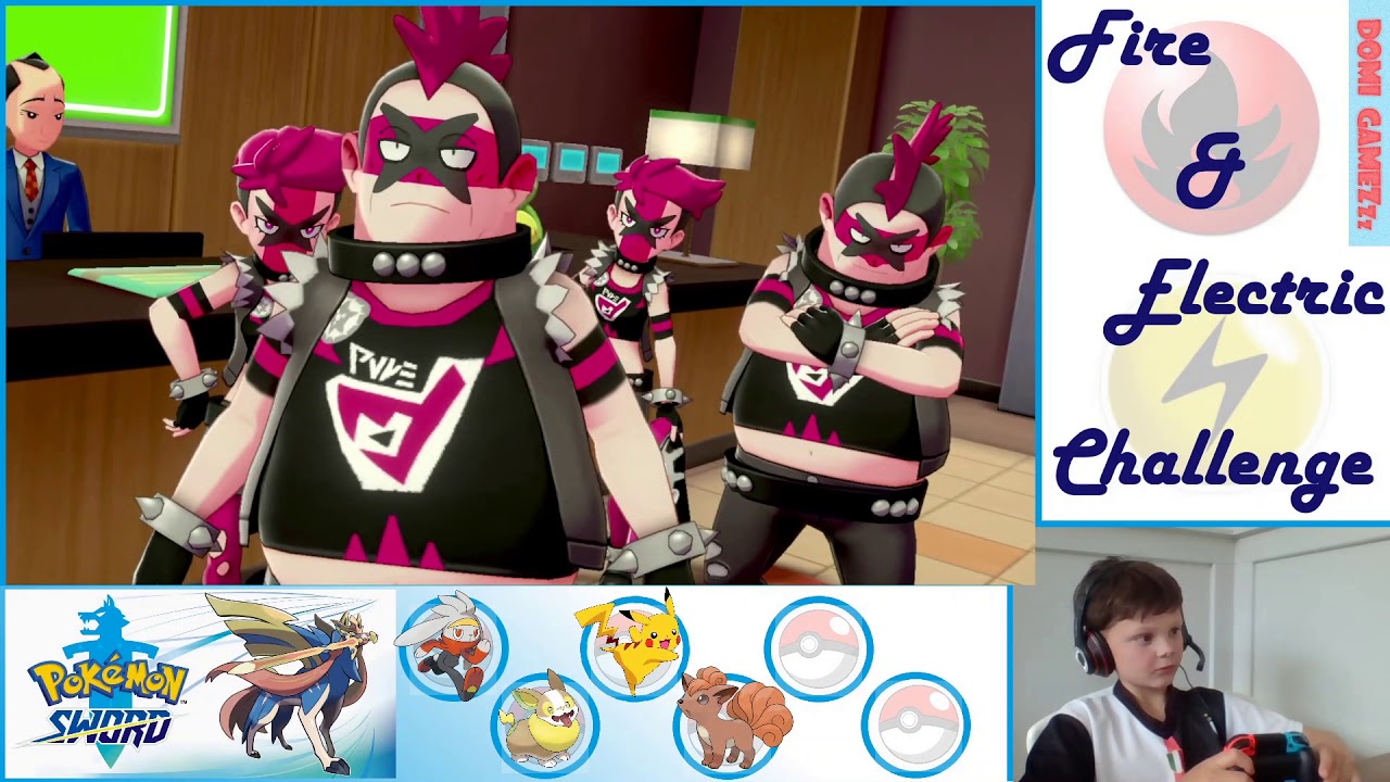 Pokemon Sword Fire & Electric Type Challenge 5 - YouTube