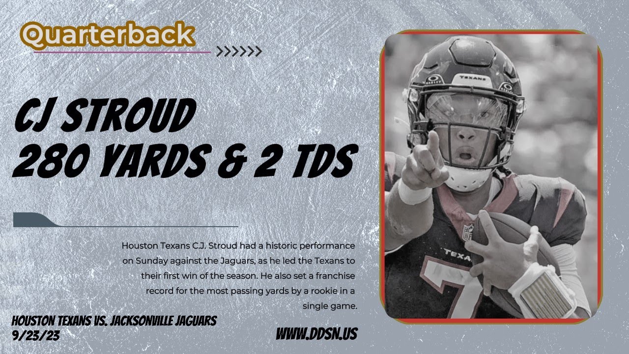 CJ Stroud Week 3 Highlights vs. the Jacksonville Jaguars - YouTube