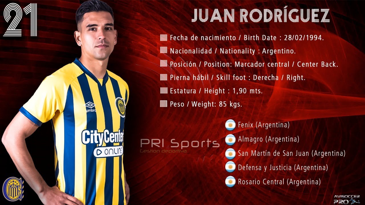 Juan Gabriel Rodriguez #21 // Marcador Central - Center Back // Rosario ...