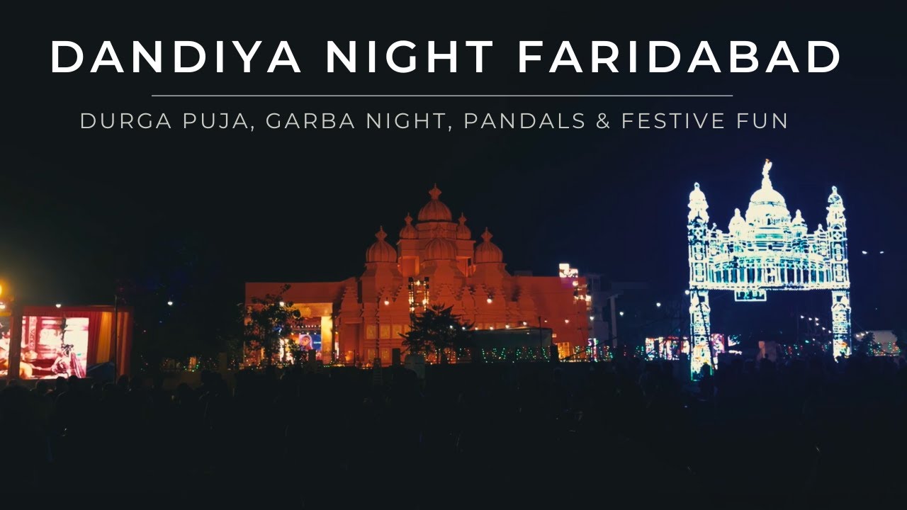Durga Puja Vlog | Dandiya Night, Pandals & Festive Celebrations in ...