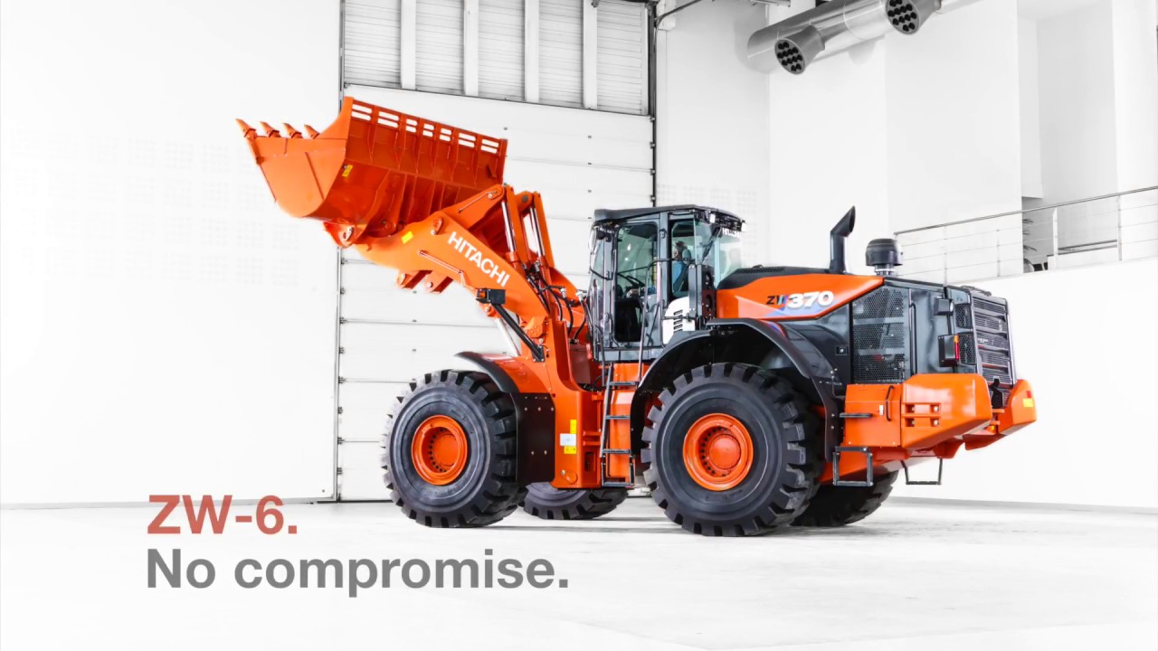 Hitachi ZW370-6 hjullaster - YouTube
