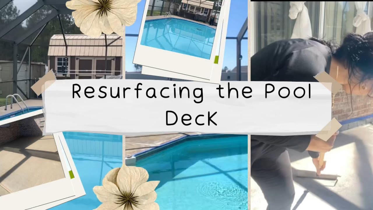 Resurfacing and Decorating the Pool Deck, Part 1 - YouTube