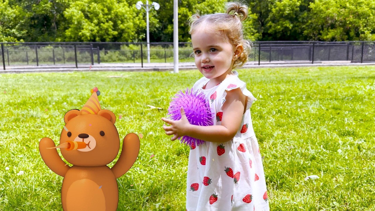 Giant Color Balls Hunt with Kira - YouTube