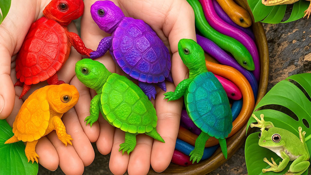 Catch beautiful aquarium fish in small pond baby turtles, Iguana, Oscar fish, catfish, Frogs ...