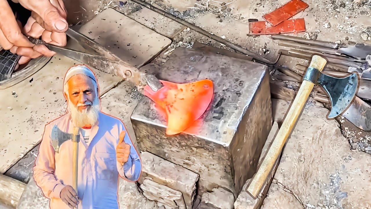 Forging Legacy: A Skilled Blacksmith and His Sons Craft a Handmade Axe | Family Metalworking ...