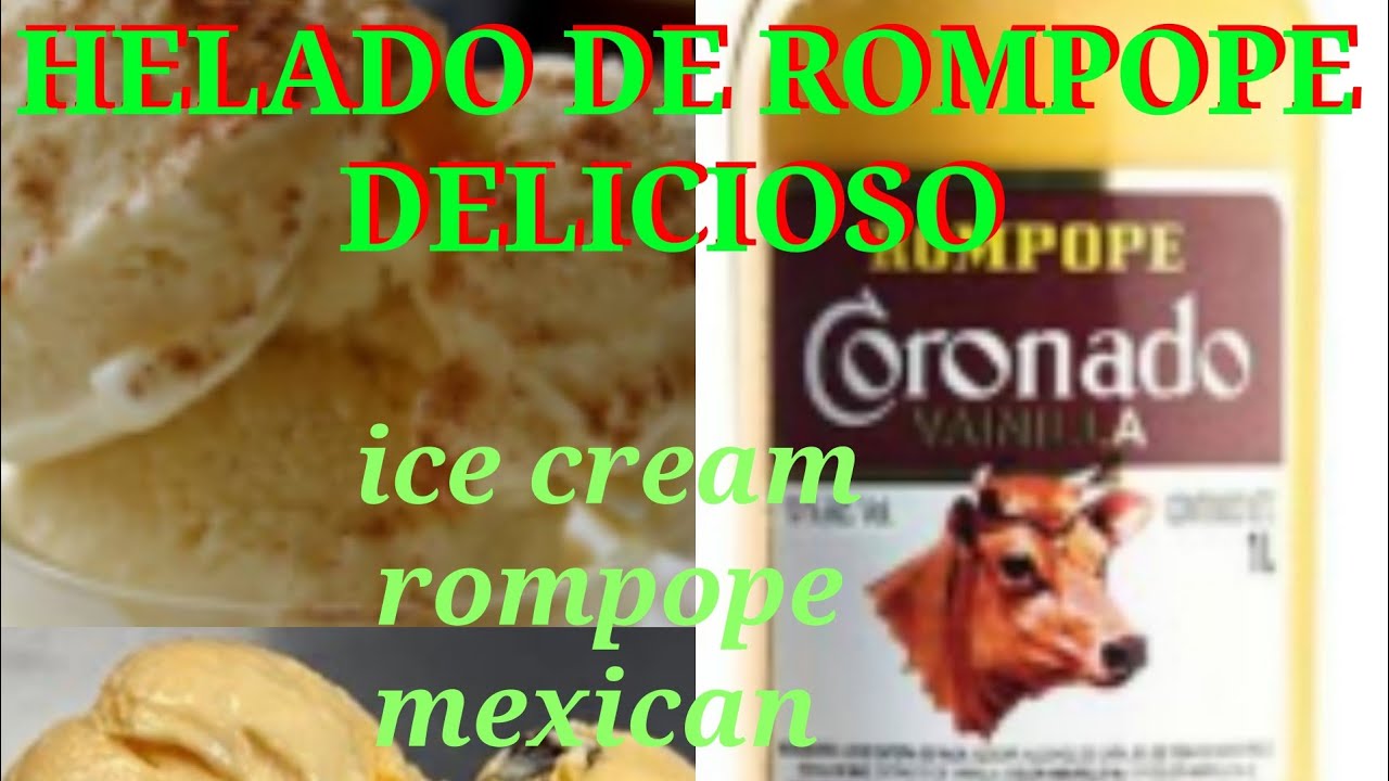 COMO HACER HELADO DE ROMPOPE - YouTube