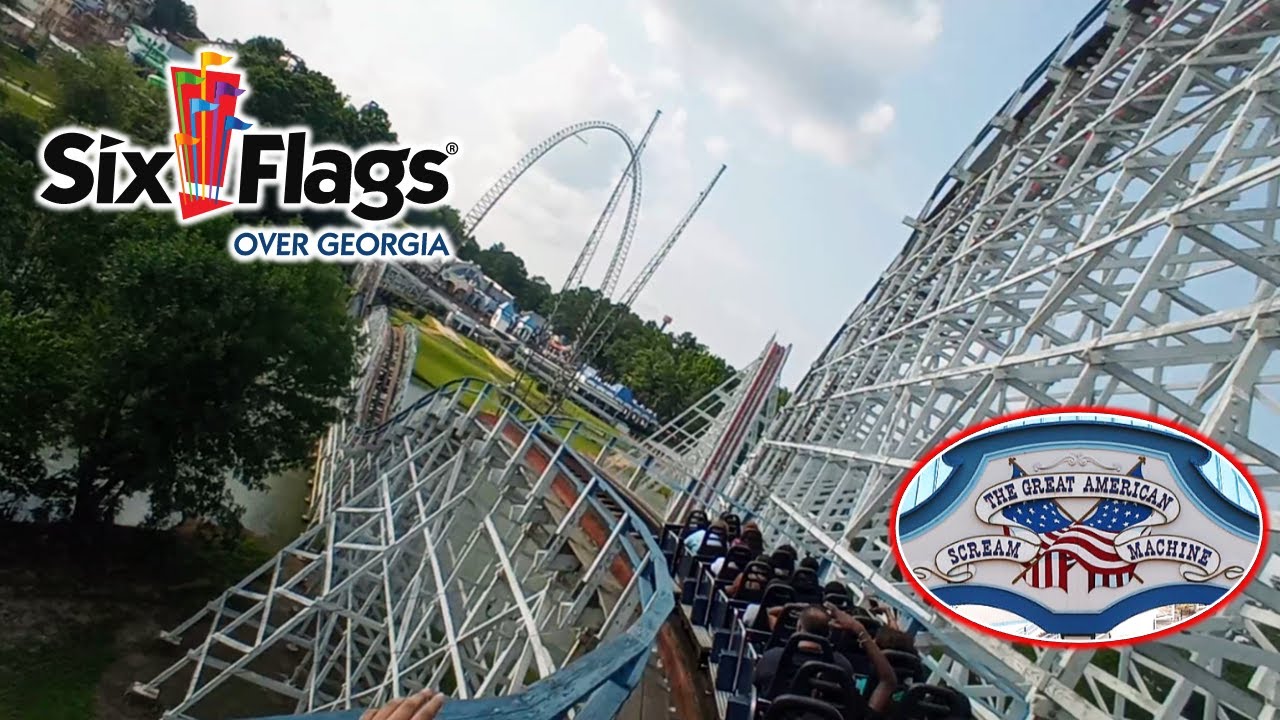 Great American Scream Machine POV [back row] - Six Flags Over Georgia ...