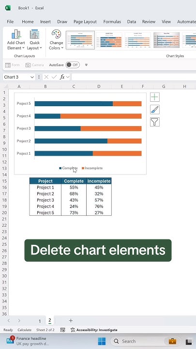 How to create a progress bar chart. 🤯 #excel #tutorial #scribe #scribehow - YouTube