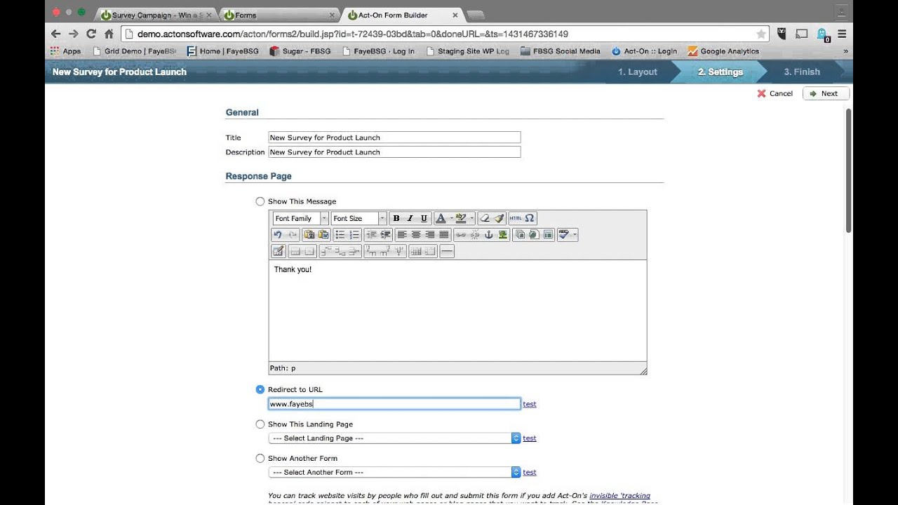 How To Create A Survey In Act On - YouTube