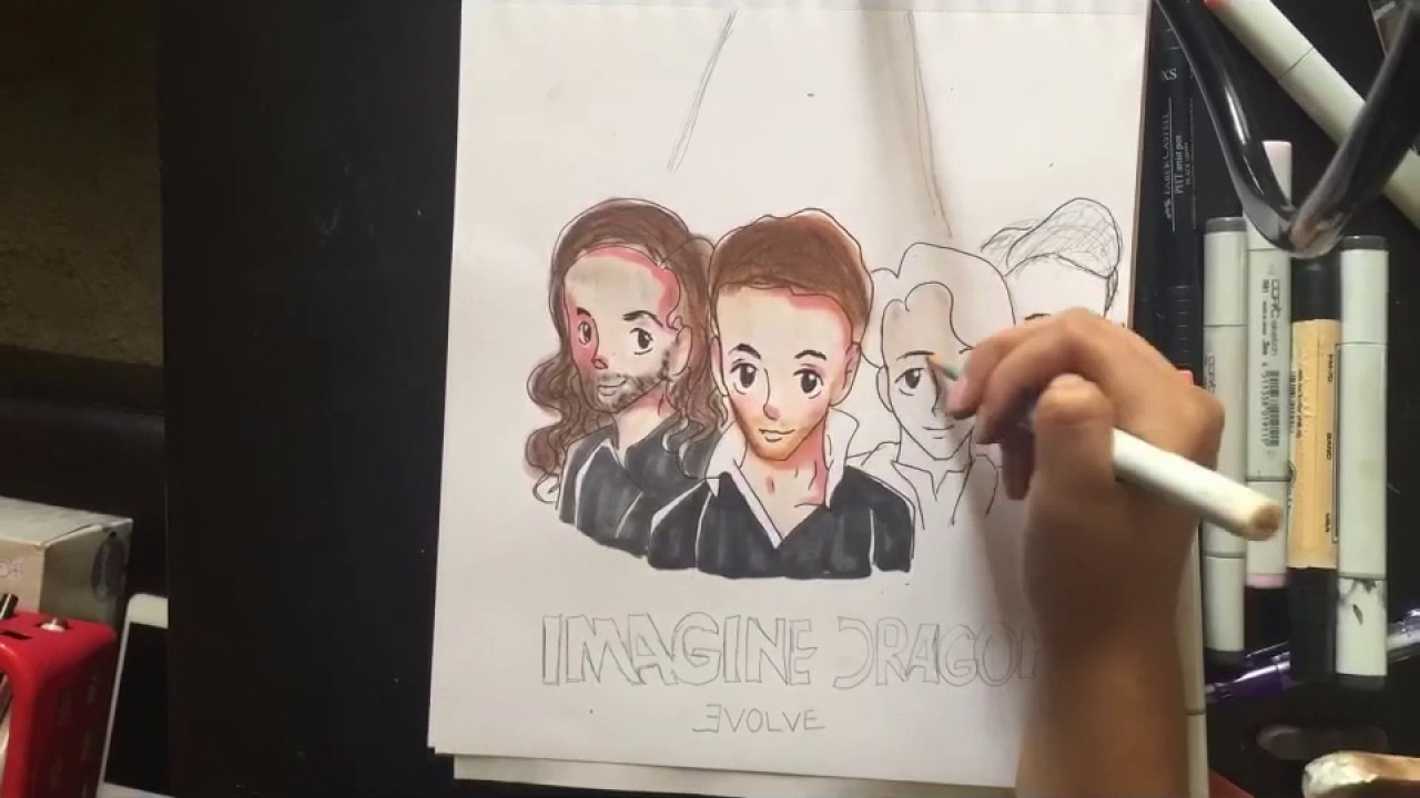 Imagine Dragons drawing - YouTube