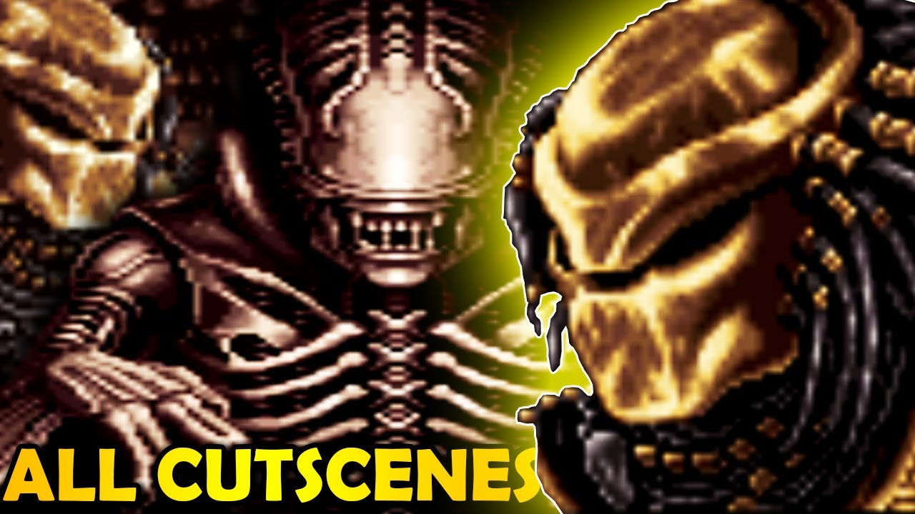 All Cutscenes Ending - Aliens vs Predator SNES 1993 - Super Nintendo ...