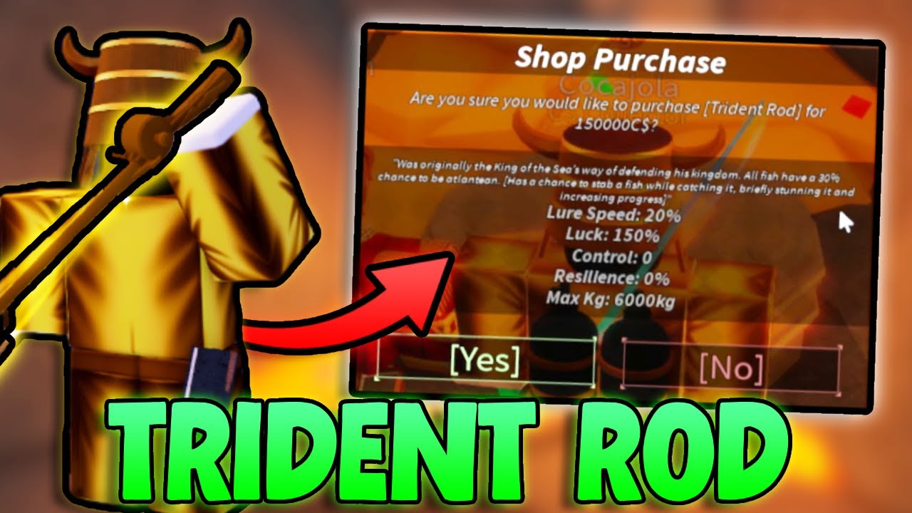 How To Get TRIDENT Rod In Fisch! Get Fisch Trident Rod EASY! (Roblox ...