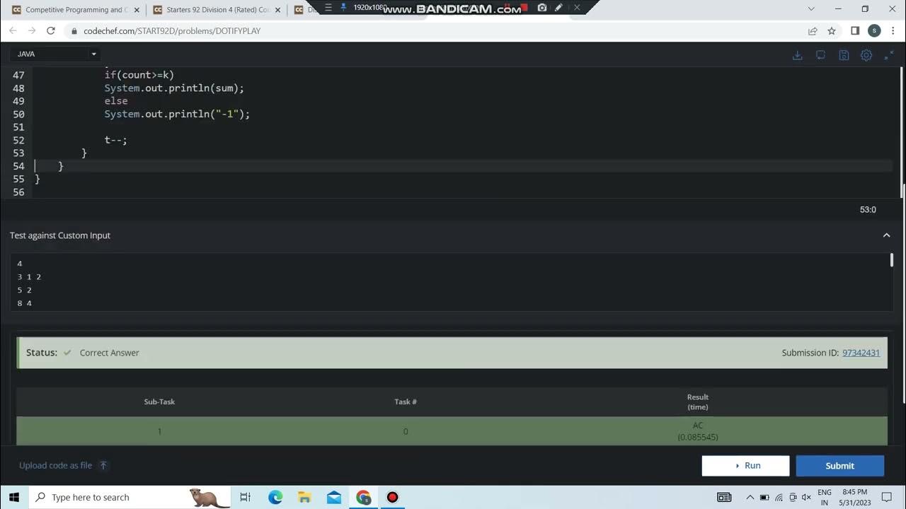 Dotify Playlist | Codechef | Starters 92 | Solution Code. - YouTube