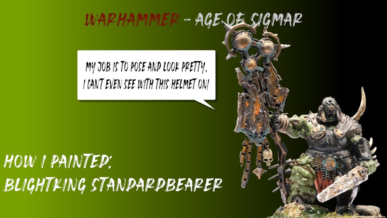 How I painted : Blight King Standard Bearer #aos #warhammer #miniatures ...
