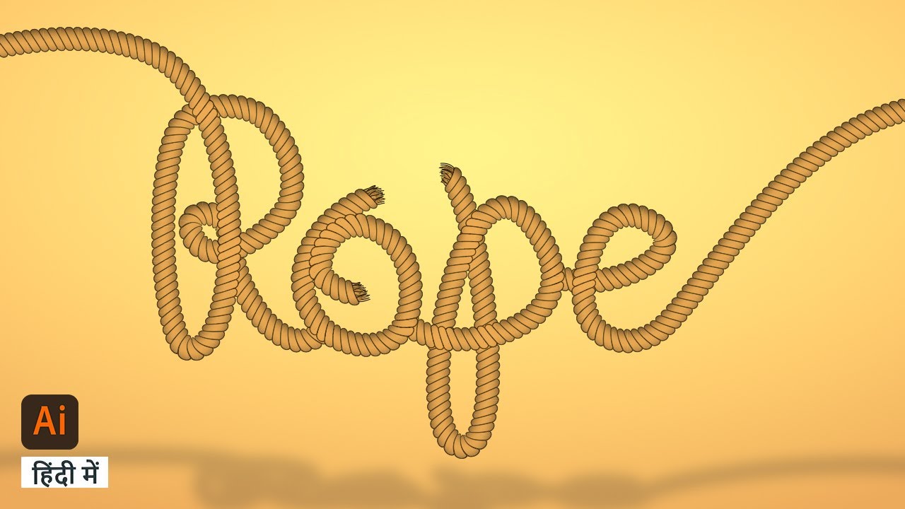 How to make a Rope Pattern Brush in Illustrator - YouTube