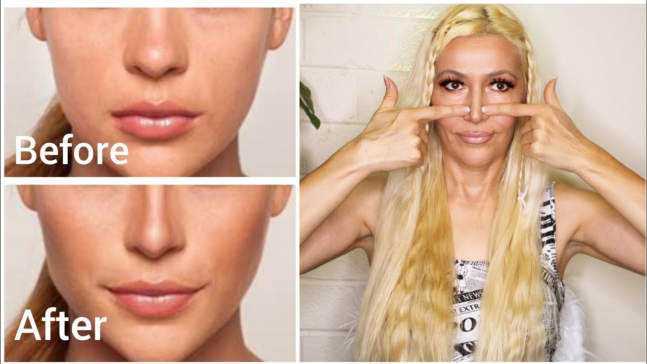 How to Sharpen Reshape and Thin Your Nose Shape - No Surgery | Nose ...
