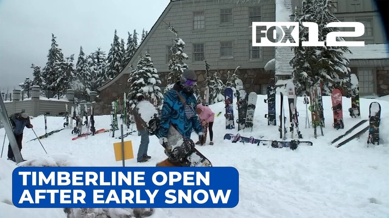 Timberline Lodge open after early snow to delight of skiers, business ...