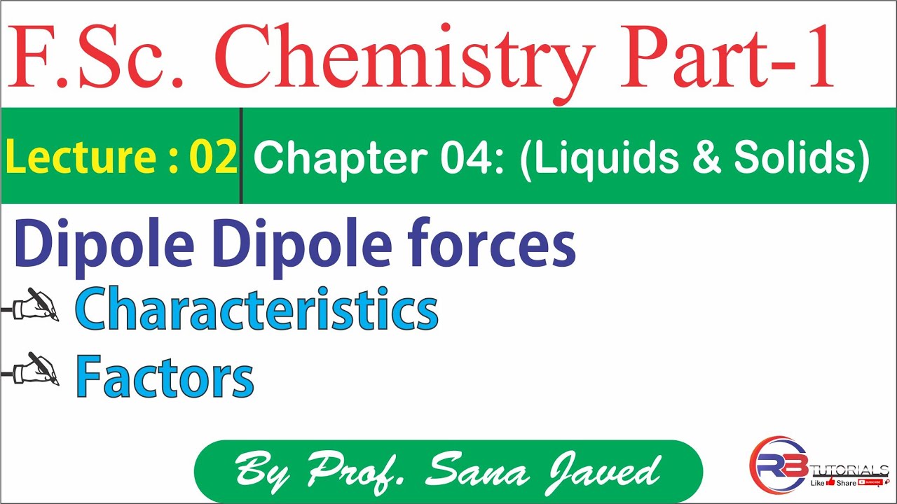 Dipole Dipole forces | Characteristics and Factors | Chapter 04 | FSc ...