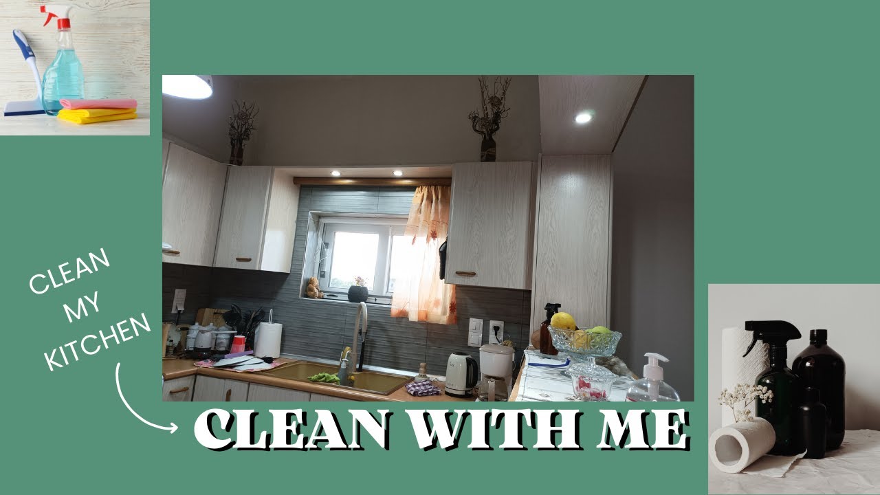 CLEAN WITH ME- Clean my kitchen- Καθάρισμα κουζίνας - YouTube