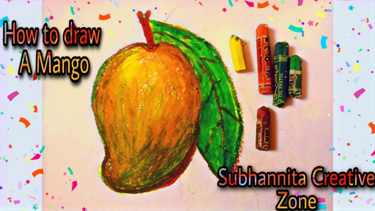 How to draw a Mango| Mango Drawing Easy mathod step by step. - YouTube