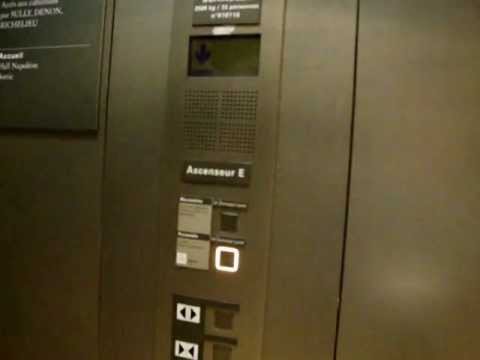Schindler Hydraulic elevator/lift at Louvre, Paris, France - YouTube