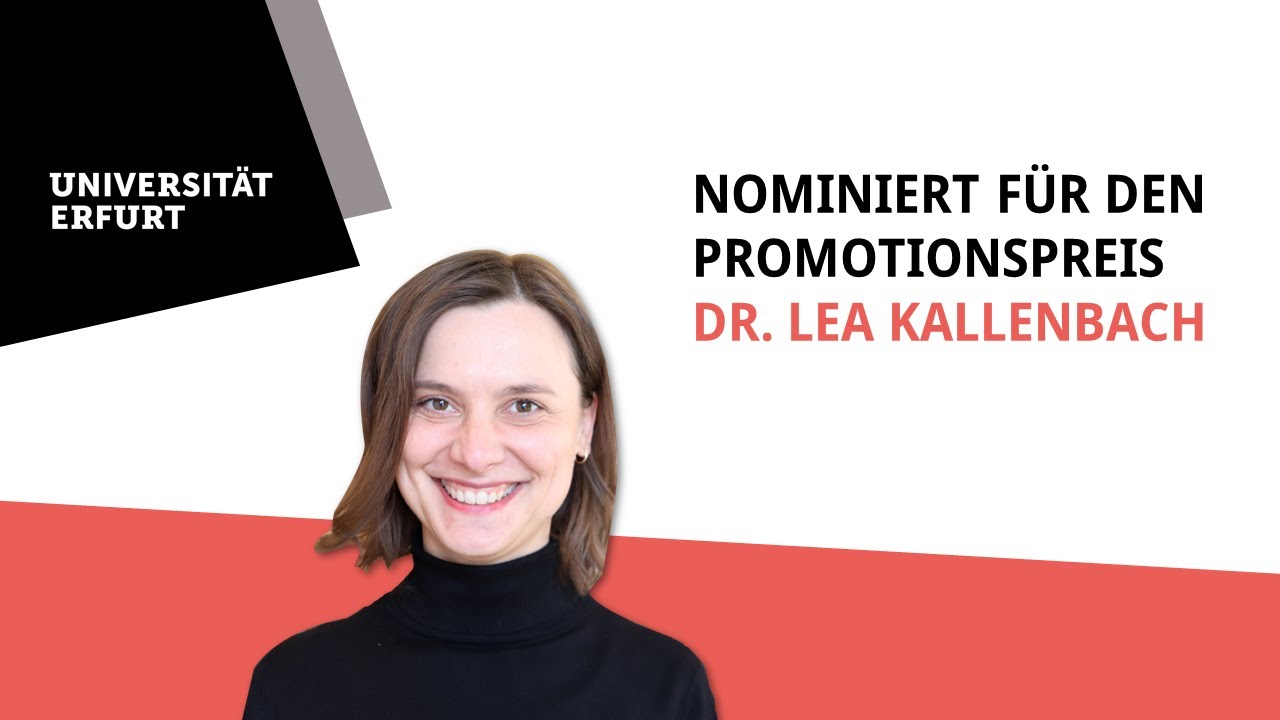 Nominierung für den Promotionspreis 2023: Dr. Lea Kallenbach ...
