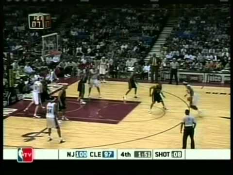 Lebron James 41 pts,13 ast, season 2004 cavs vs nets