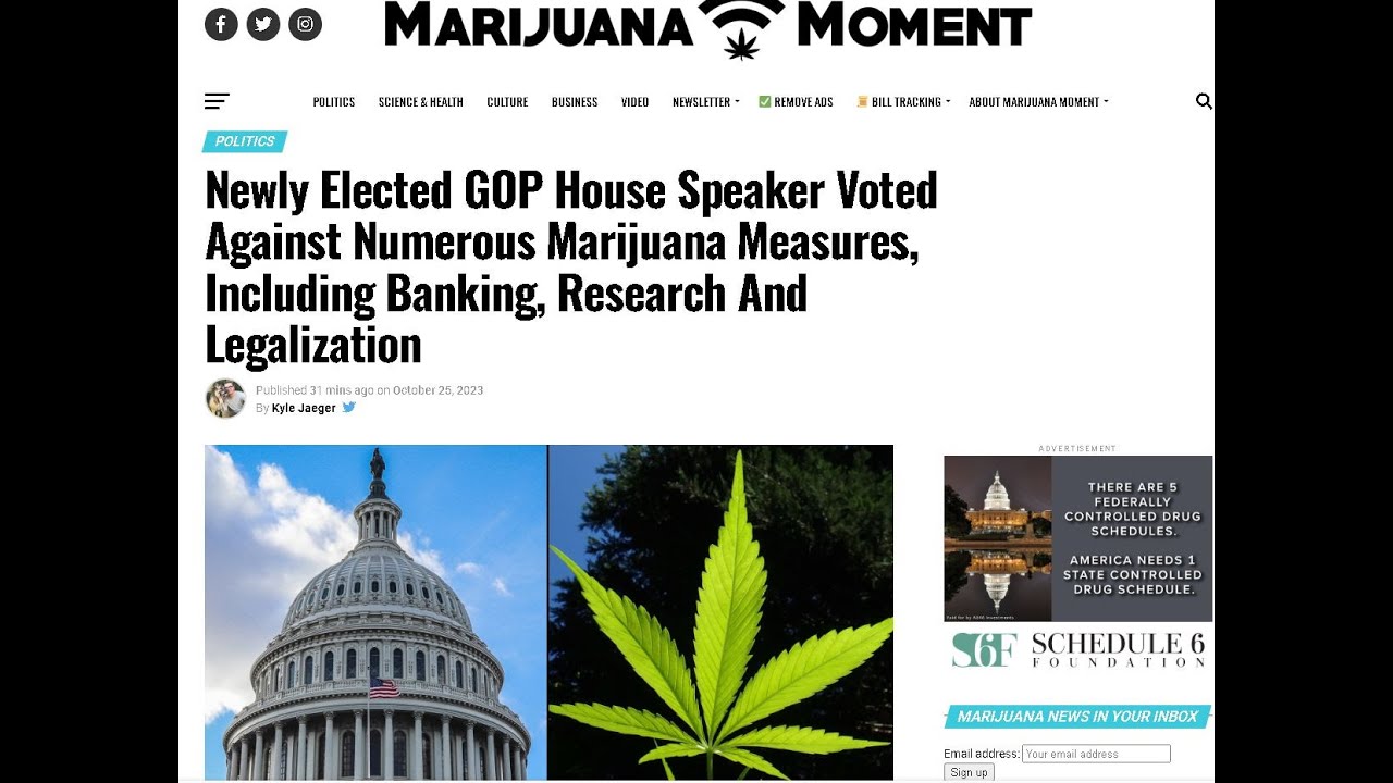 What Does The New Speaker Of The House Think About Weed? Hint: He's Not ...
