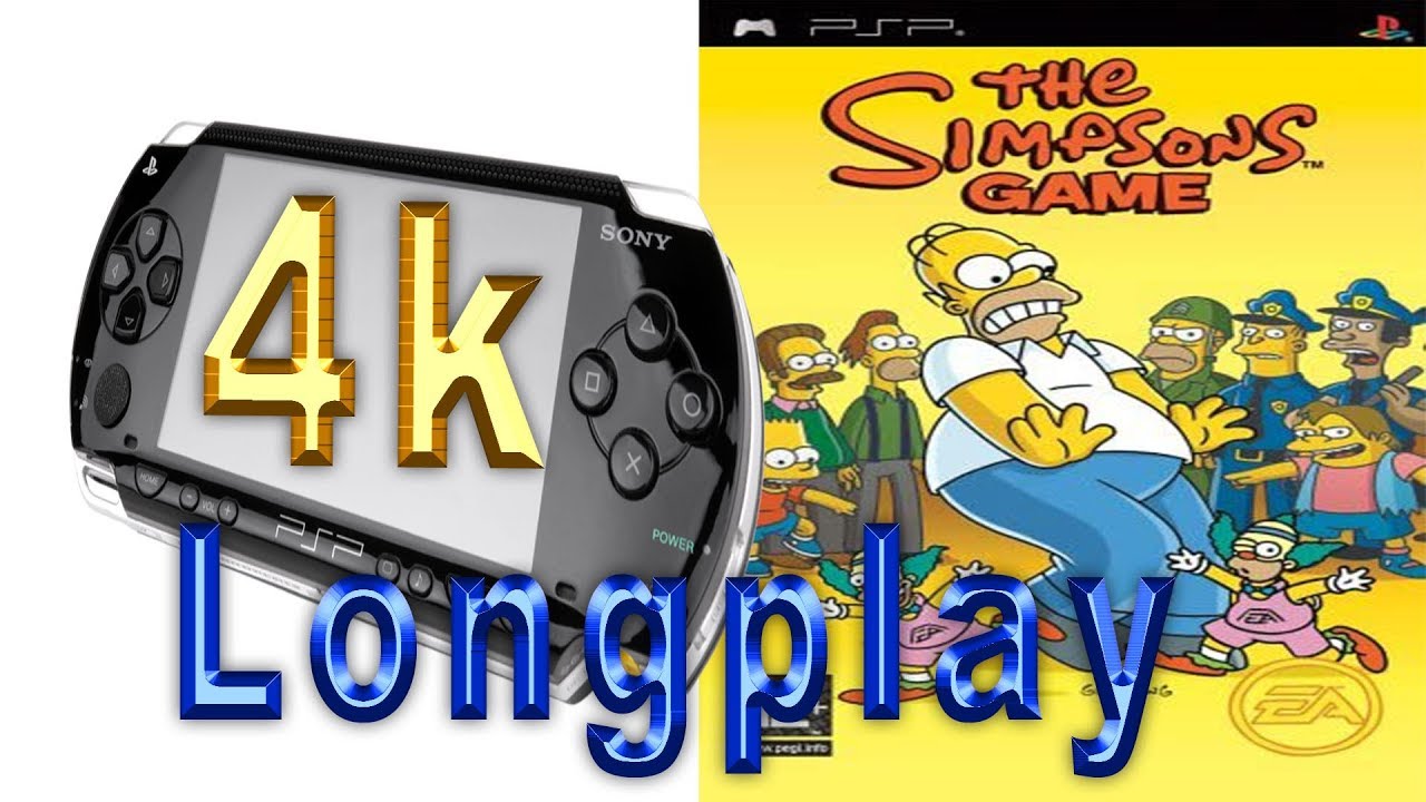 the simpsons game longplay 4k psp - YouTube