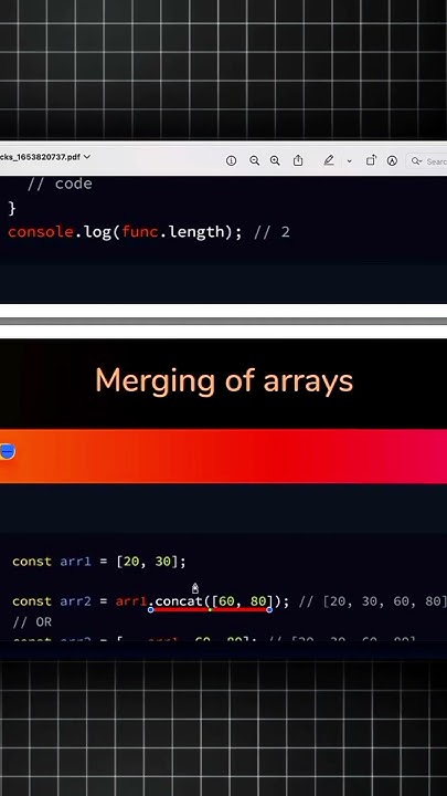 Merging Arrays In Javascript Javascript Everydaykarma Arrays Youtube
