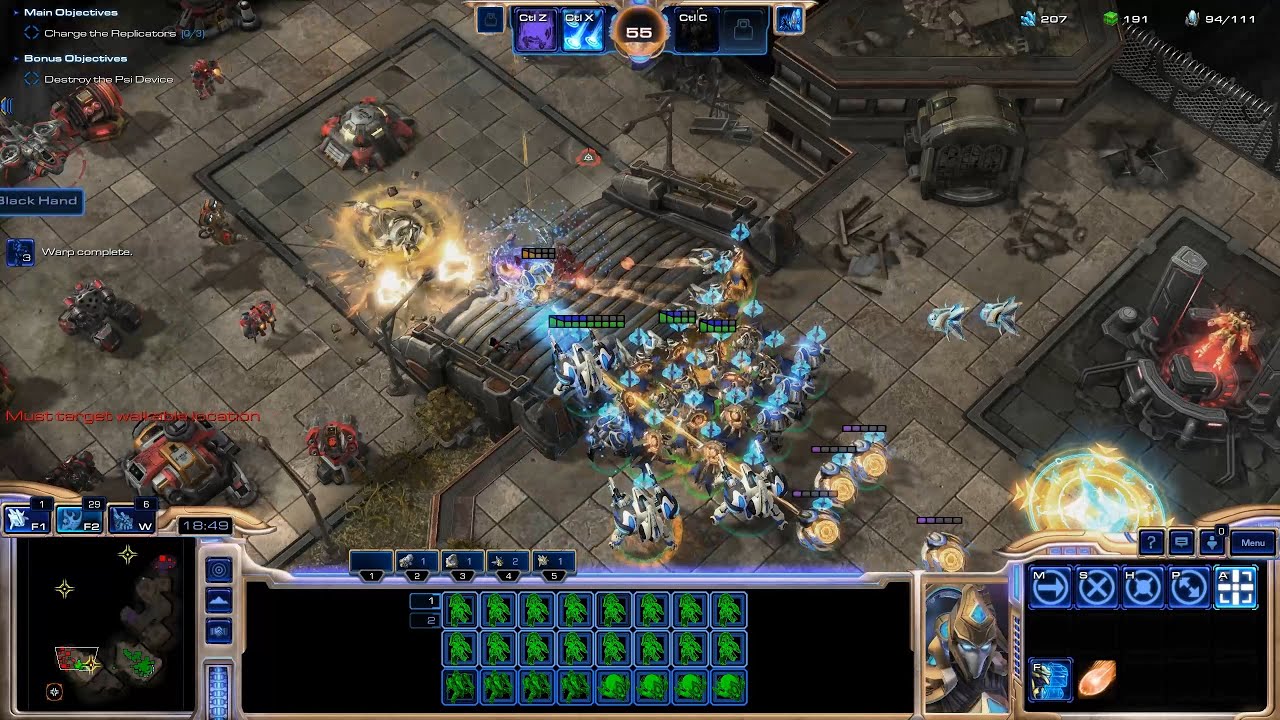 StarCraft II: Unification of Purifiers Campaign Mission 3 - New Enemy ...