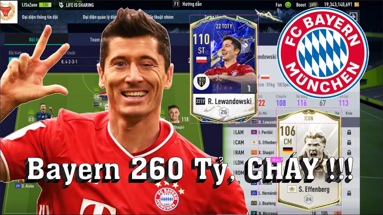 Bayern 260 Tỷ với Lewan 22 TY và Effenberg ICON đá Cháy khét lẹt ...