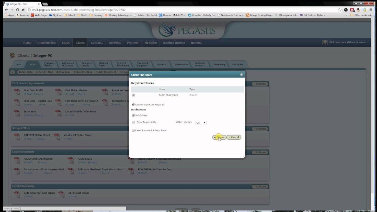 How to Share Documents with Clients using Pegasus CRM - YouTube