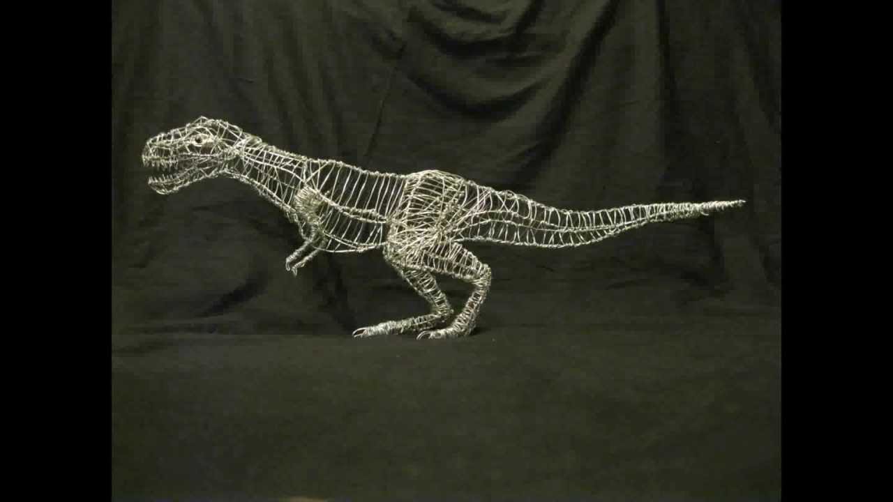 T-Rex Wire Sculpture - YouTube