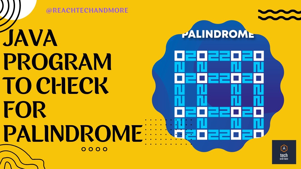 #javaprogram to CHECK FOR PALINDROME || Important Programs to know ...