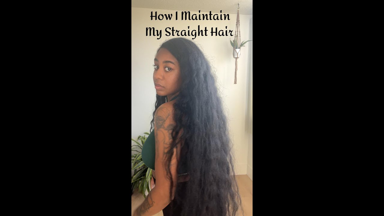 My Routine To Maintaining Long Straight Natural Hair - YouTube