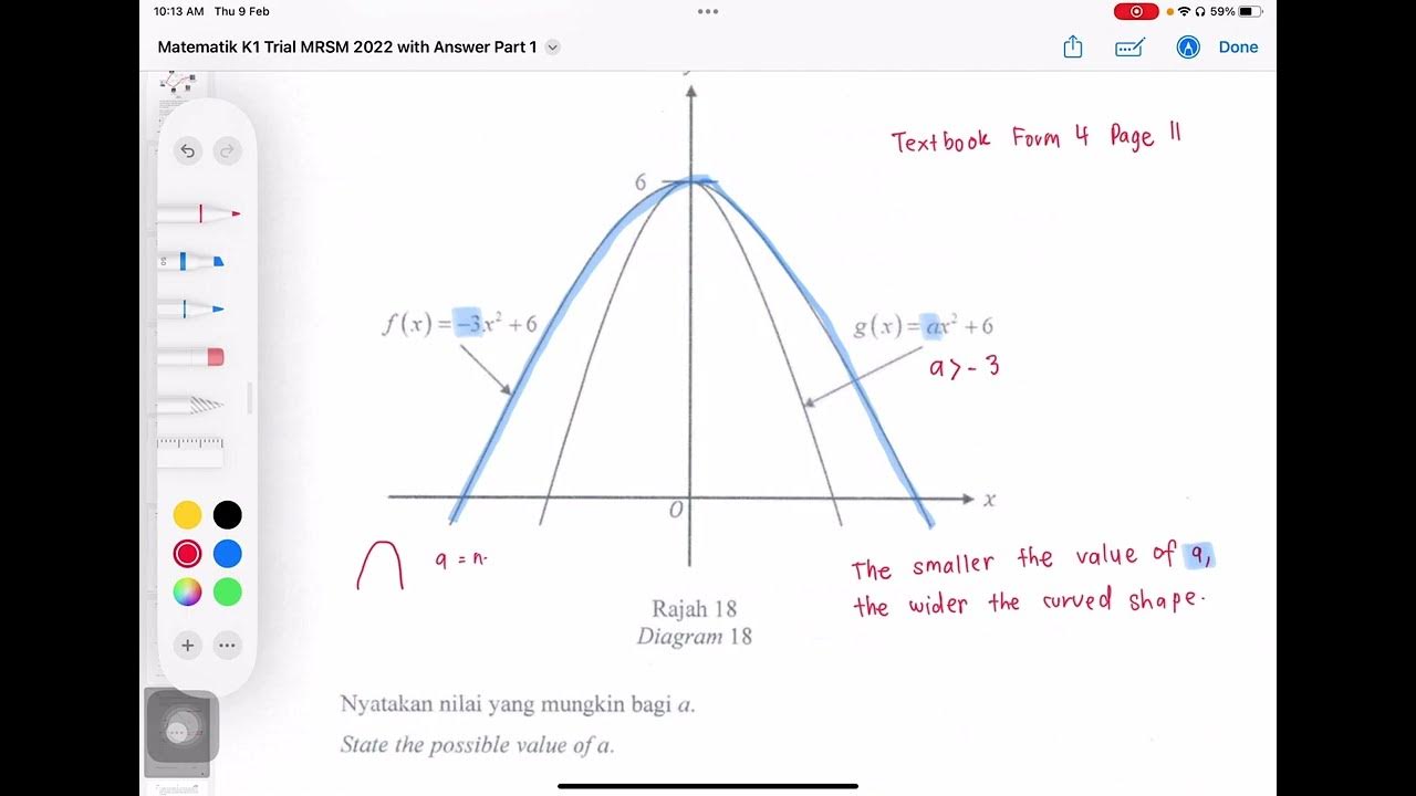 MATHS - TRIAL MRSM 2022 PAPER 1 PART 4 Q31-Q40 - YouTube